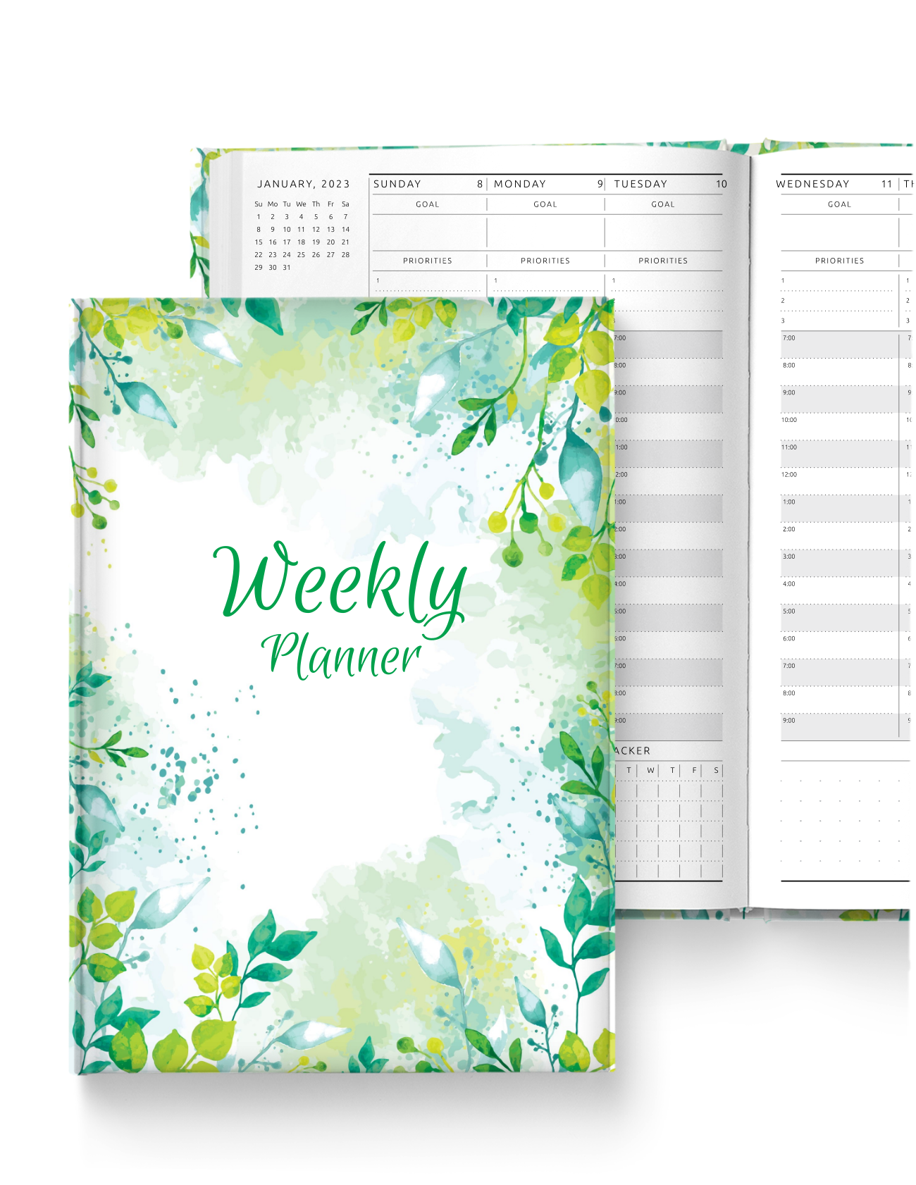 Weekly Planner Hardcover with Customizable Cover
