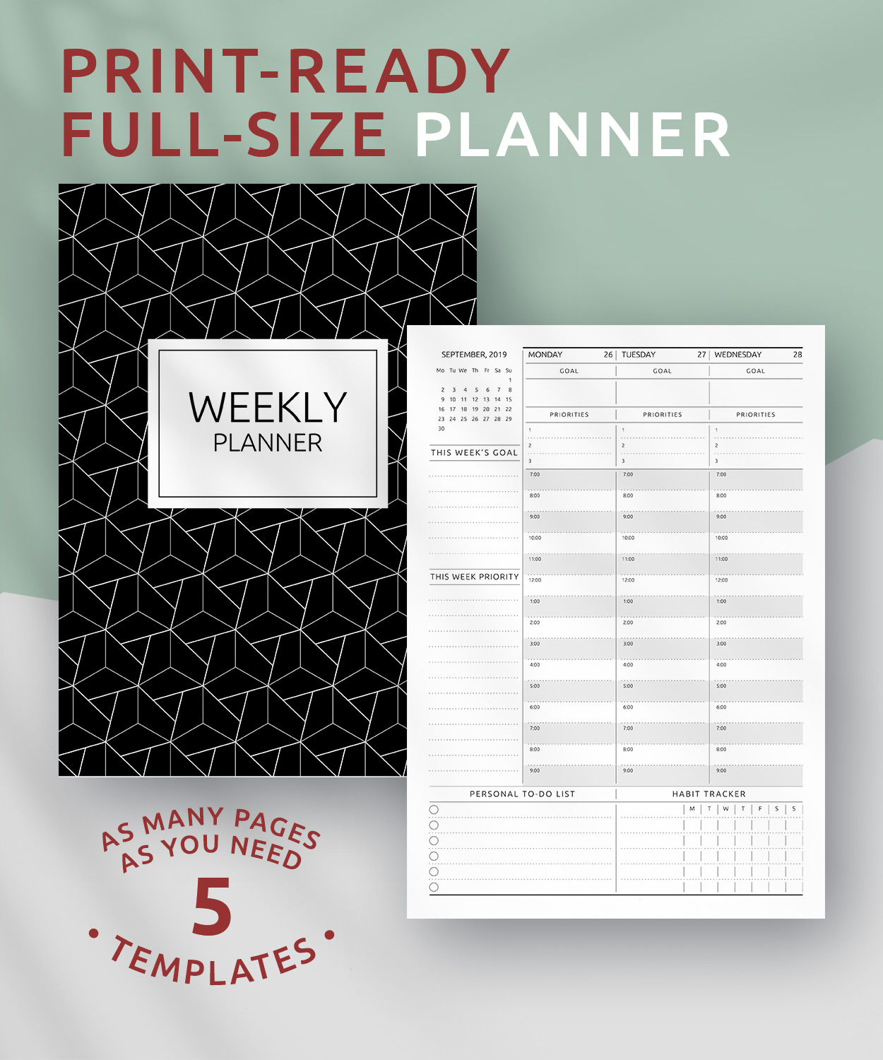 Download Printable Weekly Planner - Original Style PDF