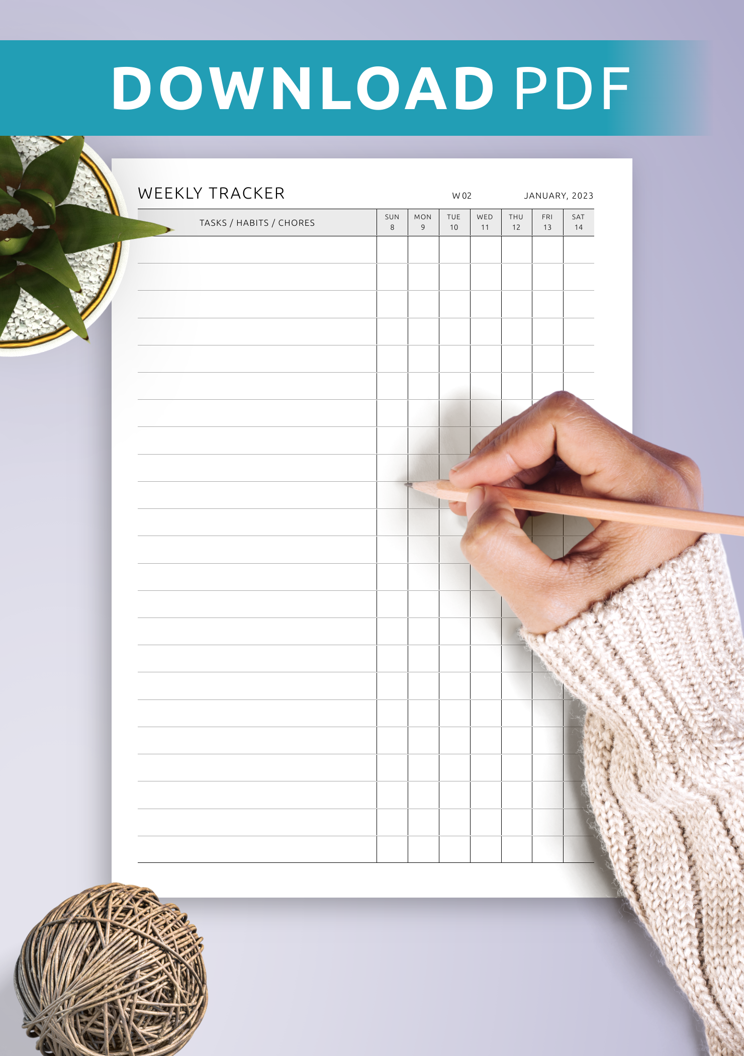Download Printable Weekly Tracker PDF