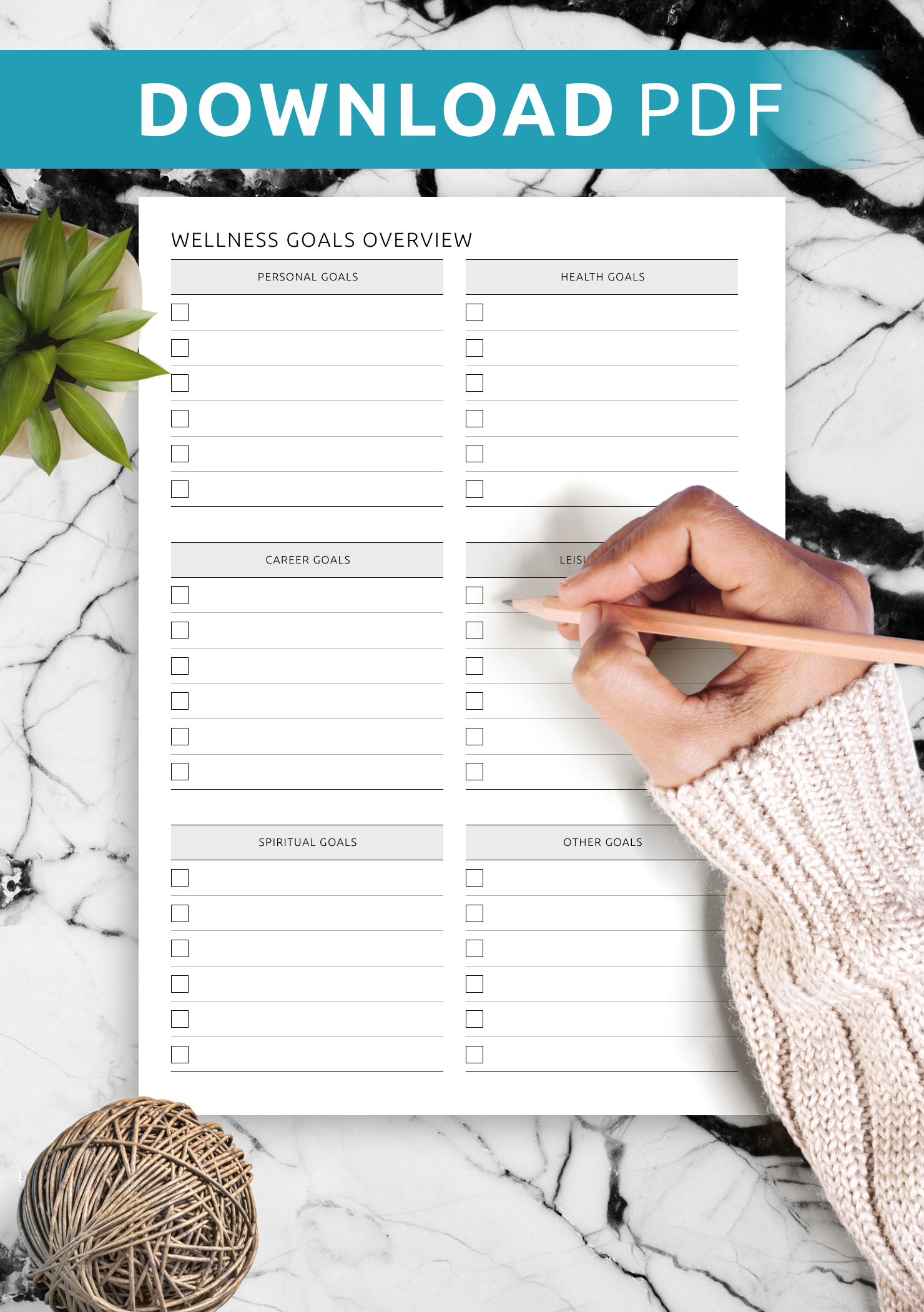 Download Printable Wellness Goals Overview PDF