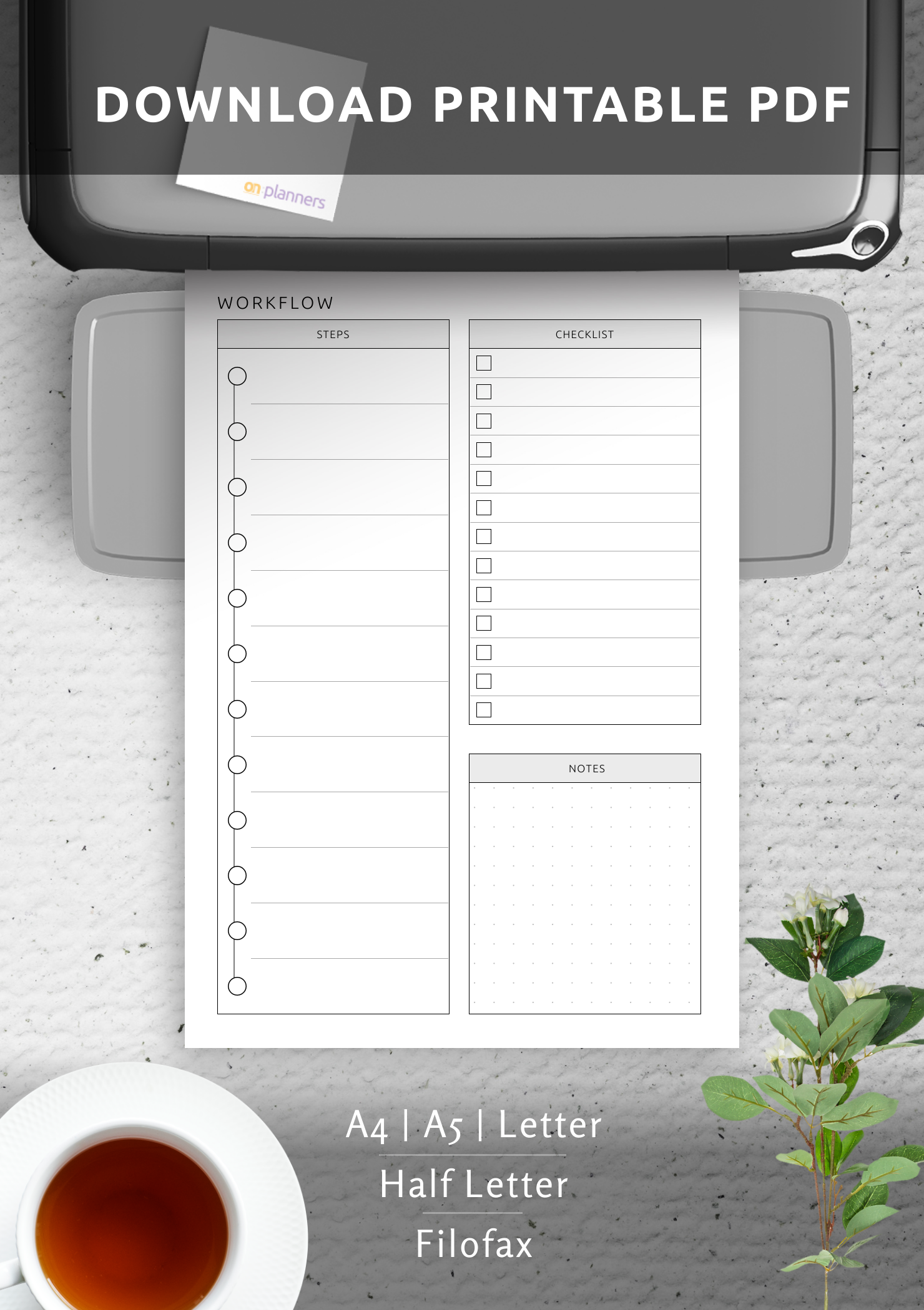 Download Printable Workflow Tracker Template PDF
