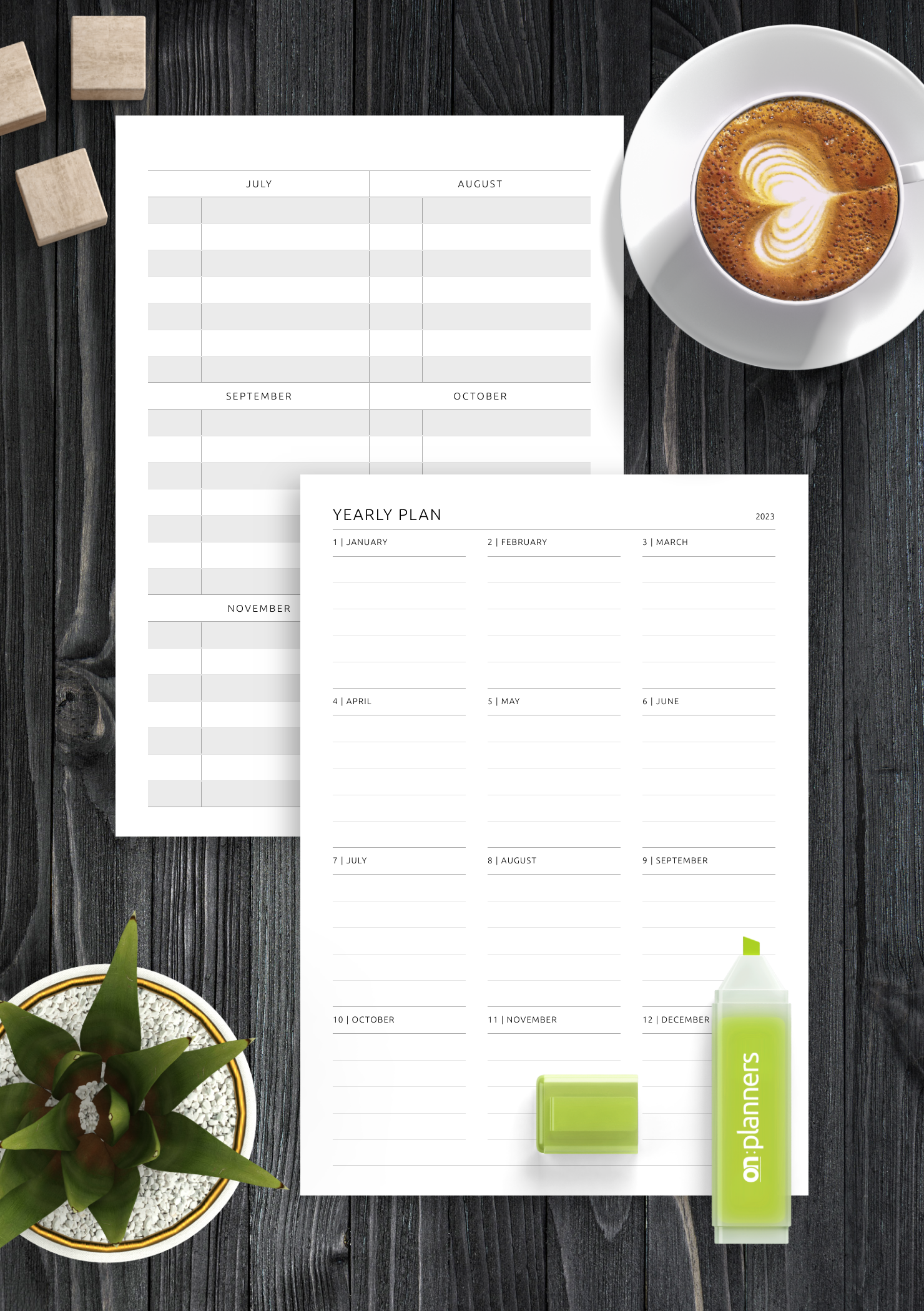 Download Printable Yearly Plan Template PDF